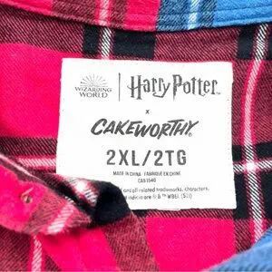 cakeworthy | Tops | Harry Potter X Cakeworthy Hogwarts Plaid Flannel ...